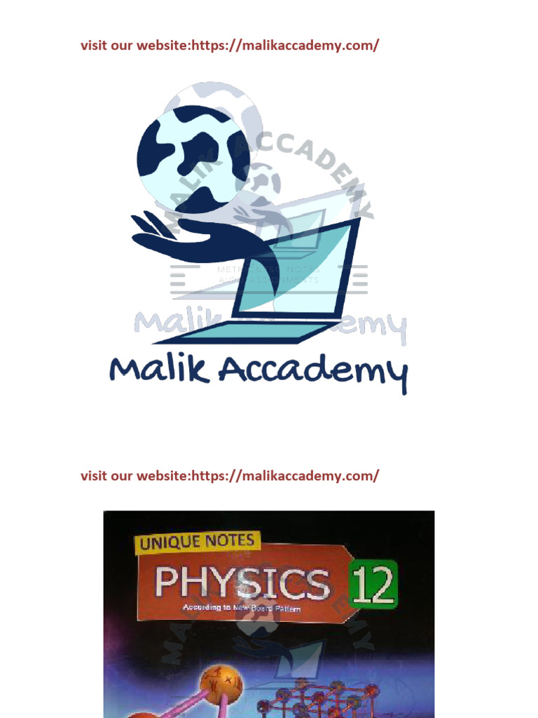 12 Class Physics Unique Notes | PDF