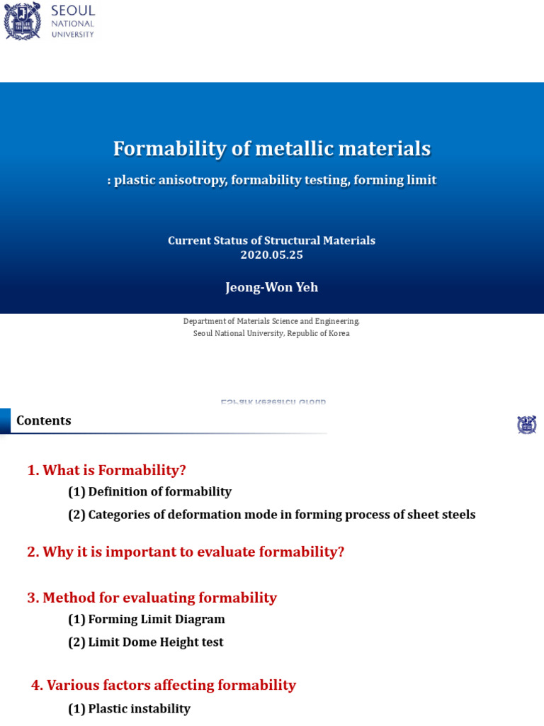11 - CSSM - Formability of Metallic Materials - Plastic Anisotropy ...