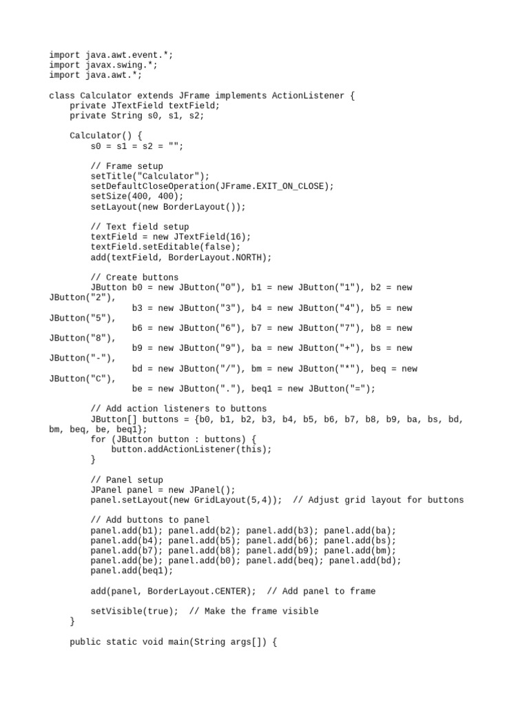 Calculator | PDF | Graphical User Interfaces | Computer Libraries