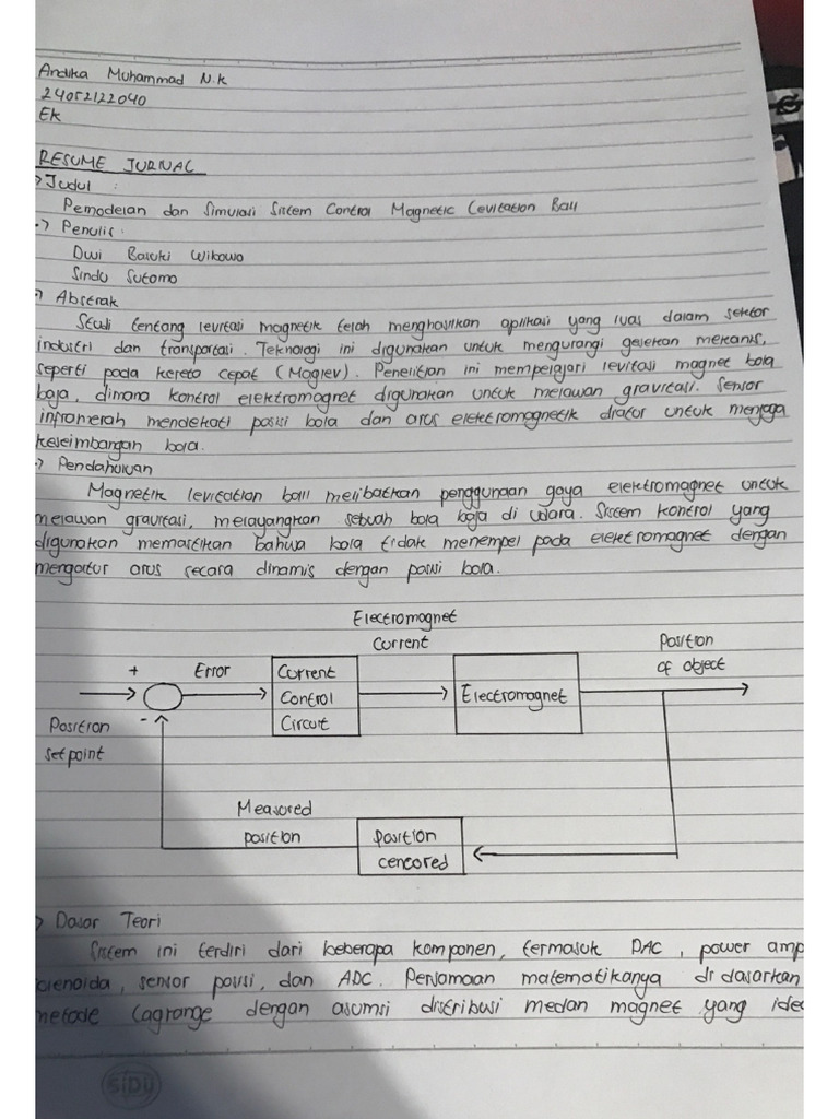 Andika Muhammad EK Tugas 01 SISTEM KONTR | PDF