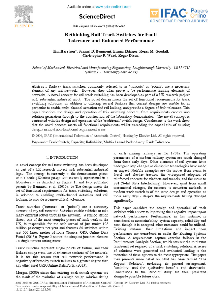 Paper 25 Fault Tolerance and Enhanced Performance | PDF | Rail ...