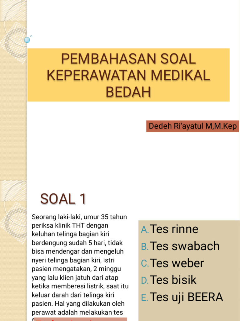 Pembahasan Soal Keperawatan Medikal Bedah | PDF
