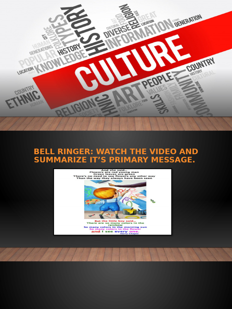 Components of Culture PPT 2023 | PDF | Deviance (Sociology) | Social ...