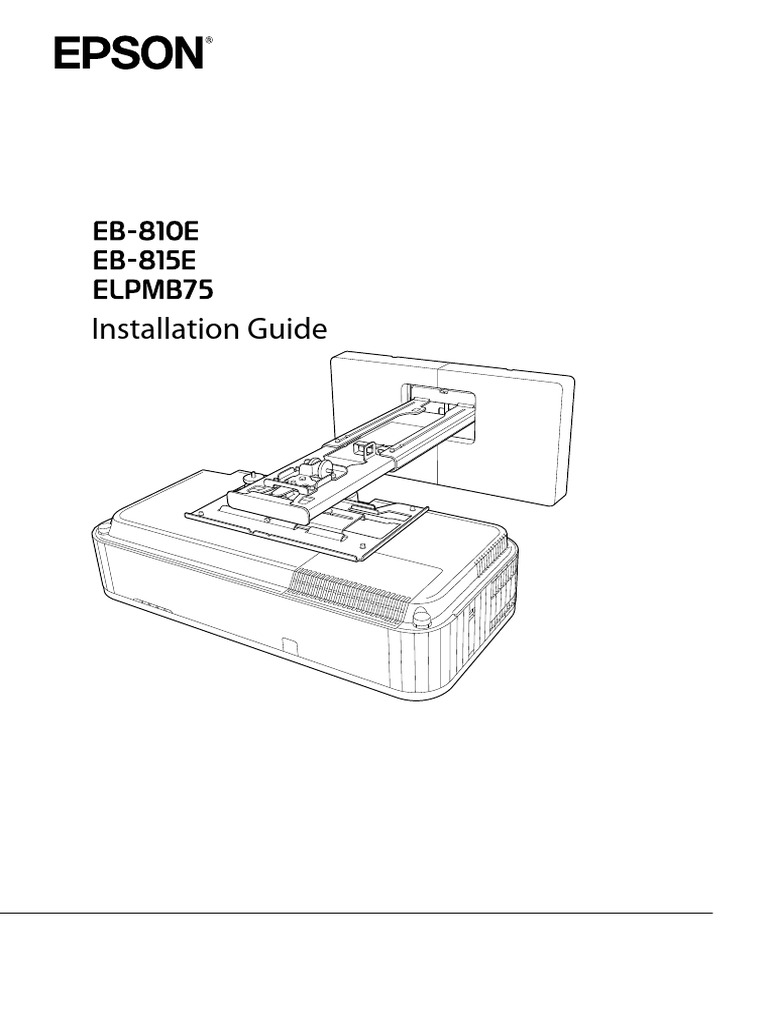 EPSON EB-810E - ELPMB75 Installation Guide | PDF | Screw | Laser