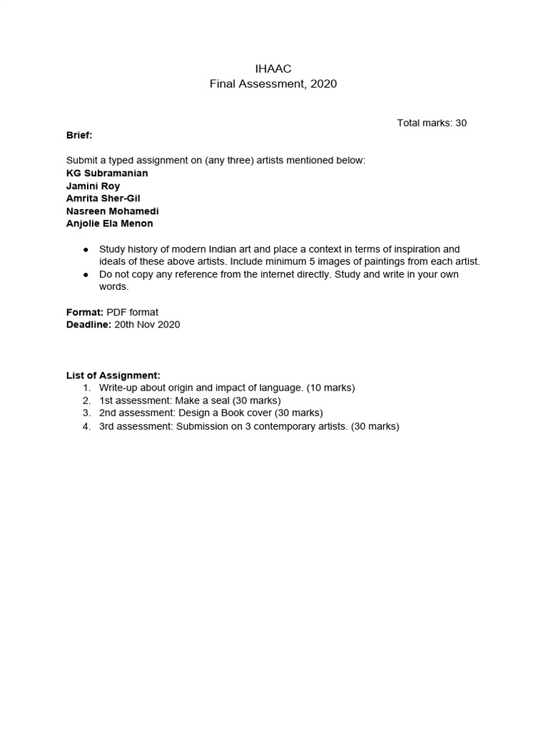 IHAAC 3rd Assessment | PDF