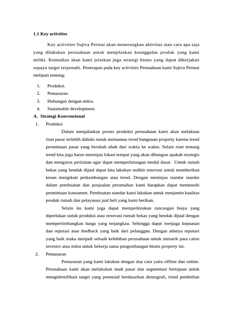 Key Activities & Resource Sujiva | PDF