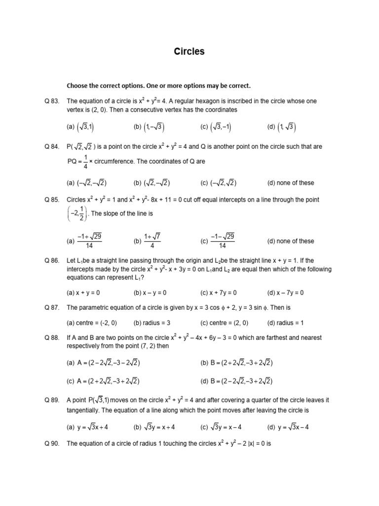 circlepdf | PDF | Circle | Euclidean Plane Geometry