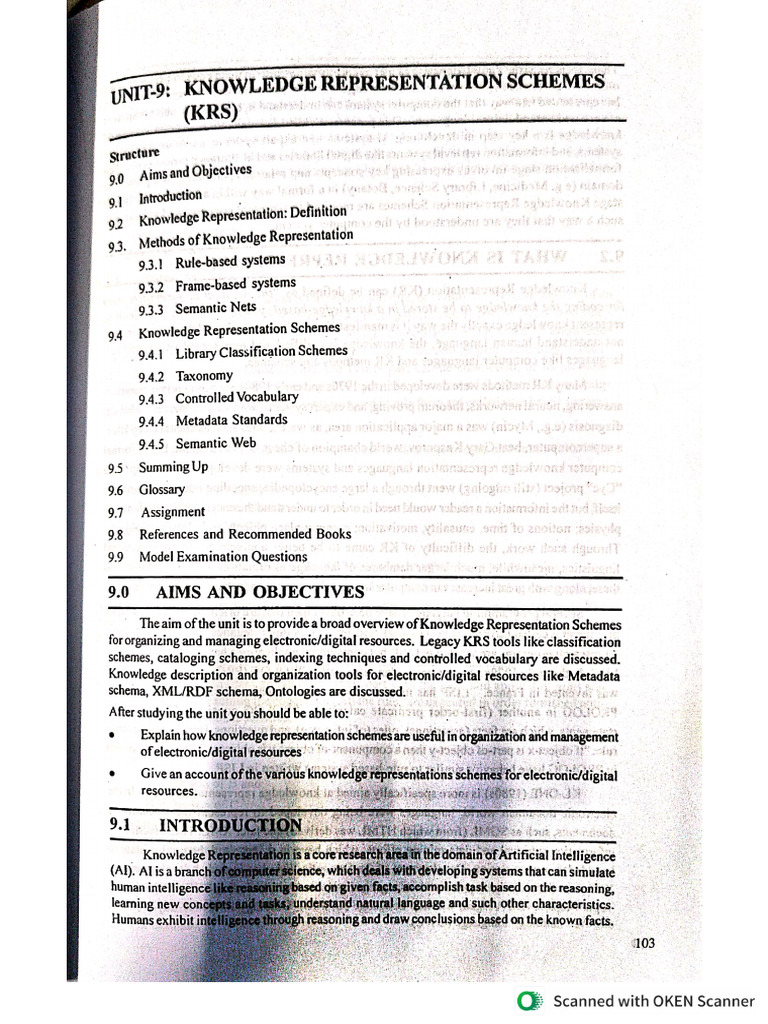 Unit-9 Knowledge Representation Schemes | PDF
