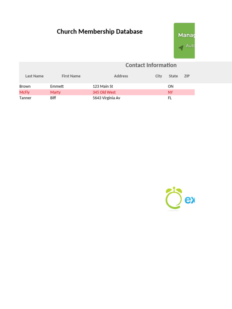 66ba755ca0ae20d42b8c7a74 - Church Membership Database Template | PDF