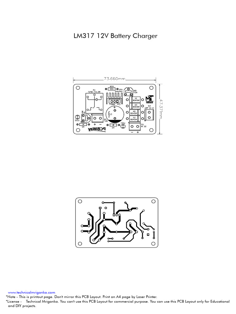LM317 12V Battery Charger Technical Mriganka | PDF | Power Electronics | Manufactured Goods