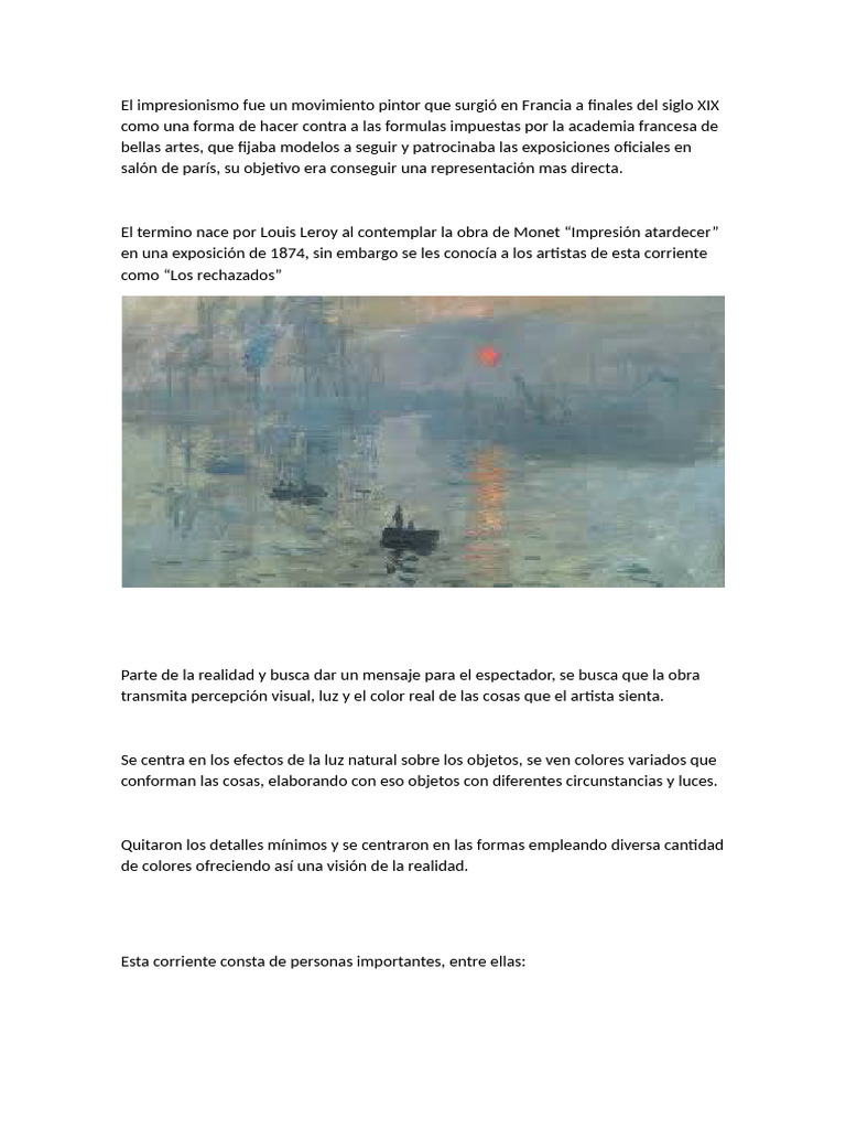 El impresionismo | PDF