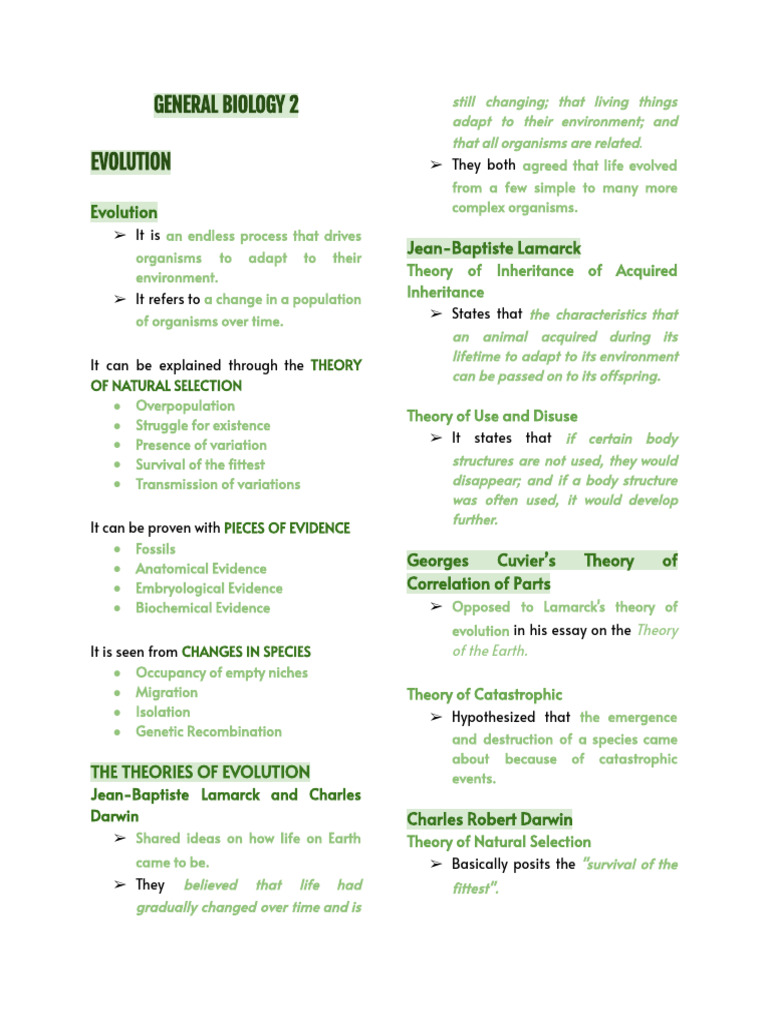 Evolution Reviewer (Gen Bio 2) | PDF | Earth Sciences | Nature