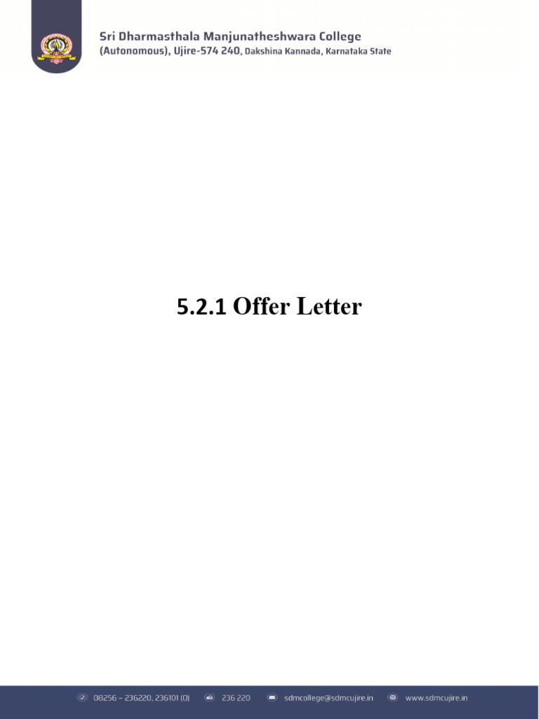 Offer Letter PDF | PDF