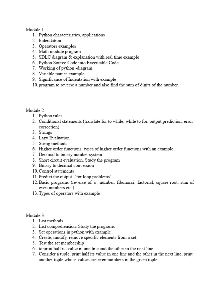 Question Bank For Pml Pdf Python Programming Language Computer 4246