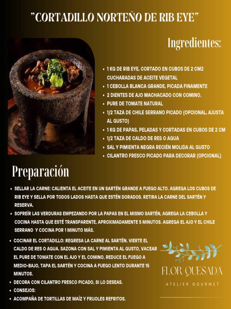 Cortadillo Norteño de Rib Eye" | PDF