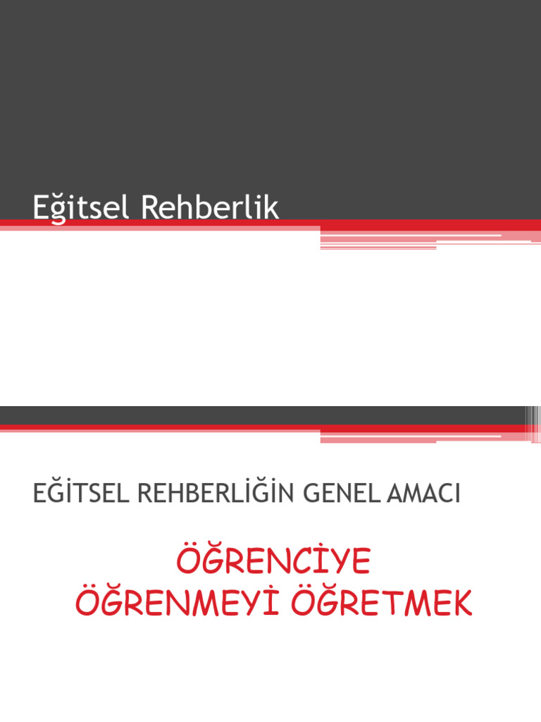 Egitsel Rehberlik-5 Unite | PDF