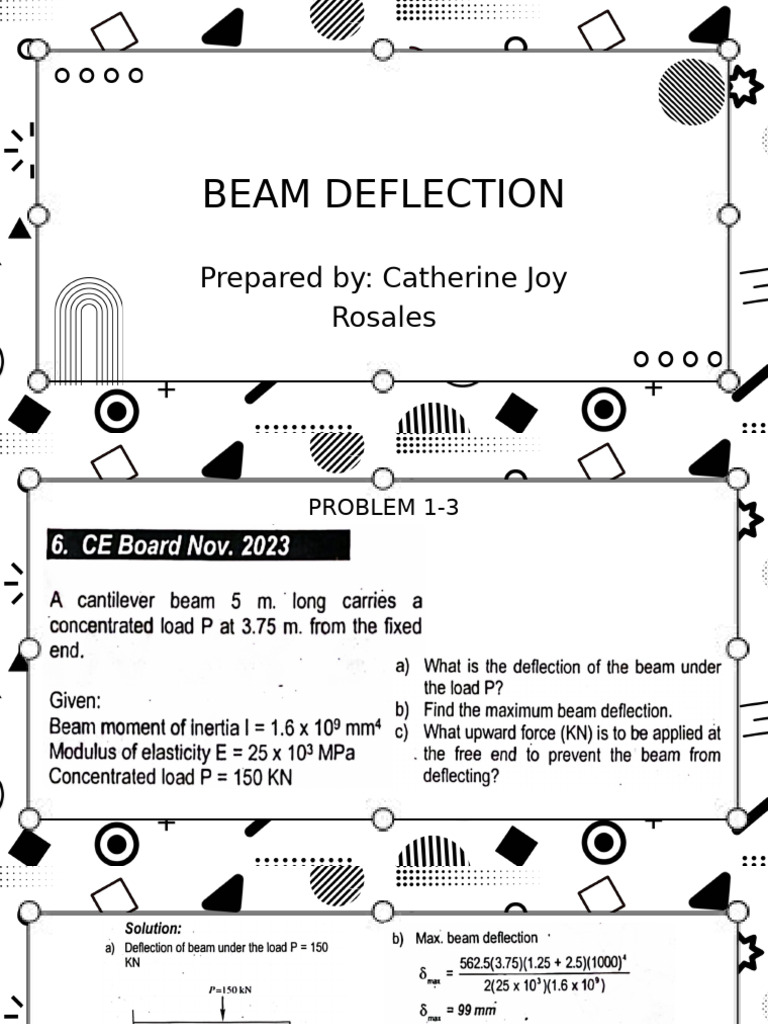 Beam deflection | PDF