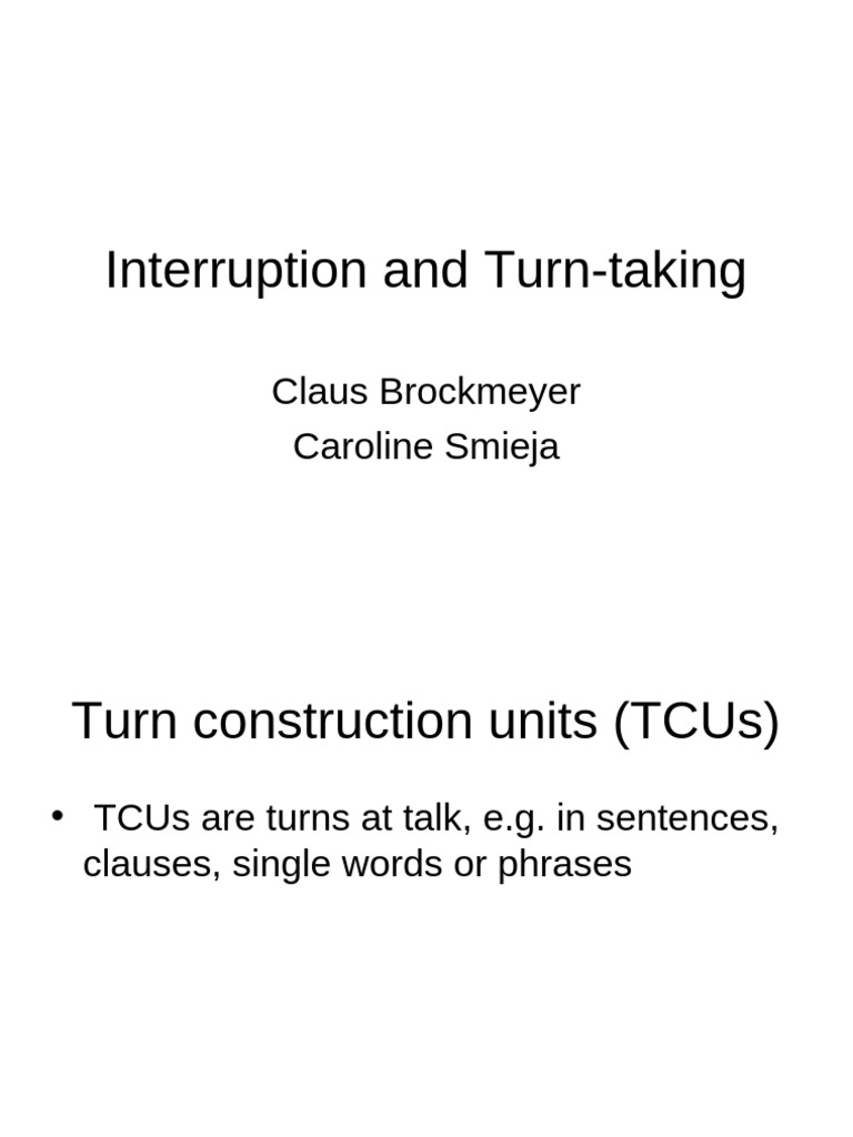 InterruptionandTurn Taking | PDF | Syntax | Grammar