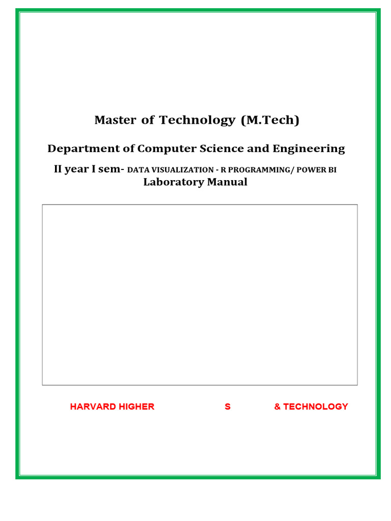 R Programming Lab Manual | PDF | Engineering | Data