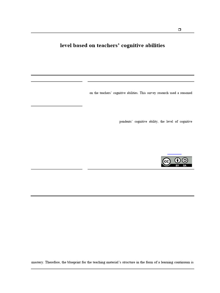 Biology Science Learning Continuum at The Elementary School Level Based ...