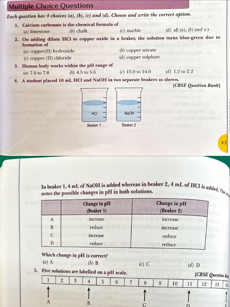 Class X Chemistry - MCQs | PDF
