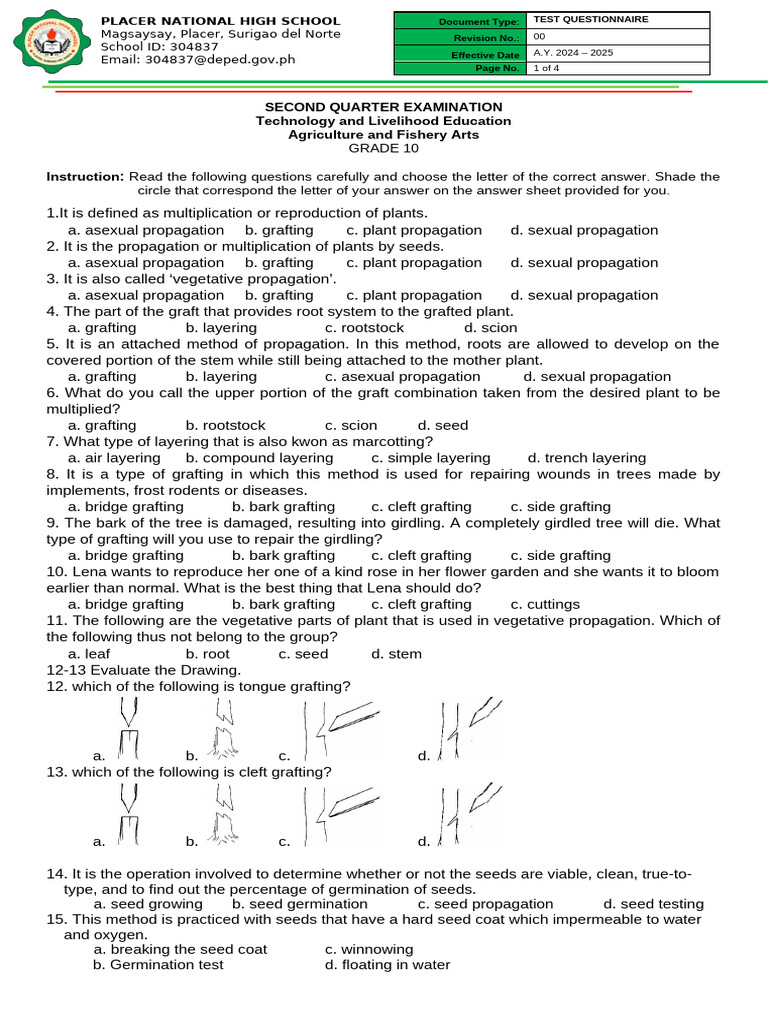 Pnhs Tle10 Q2 Pdf Seed Sowing