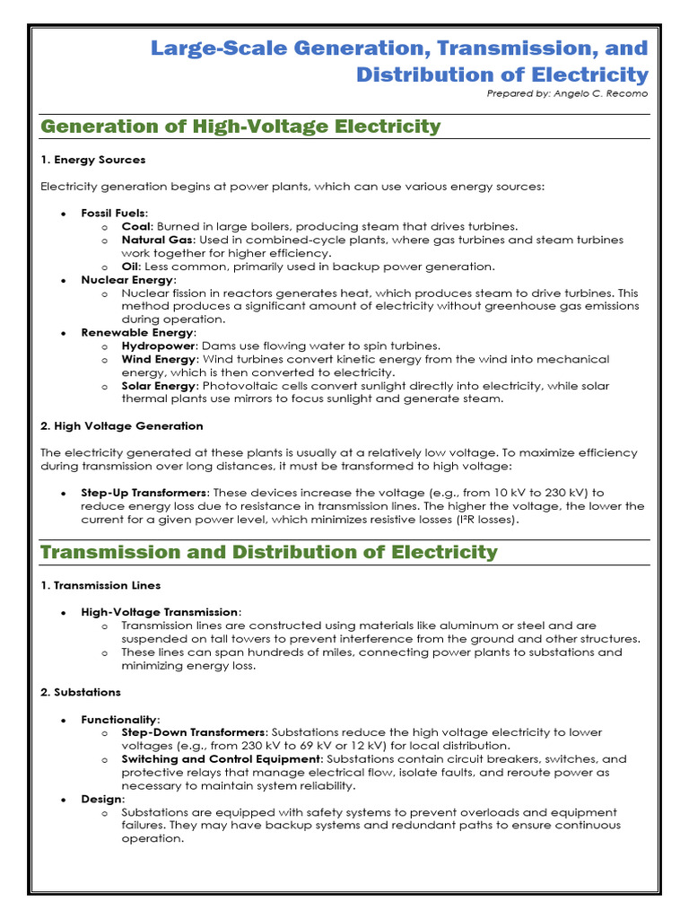 Electricity Generation Module | PDF | Electricity Generation ...