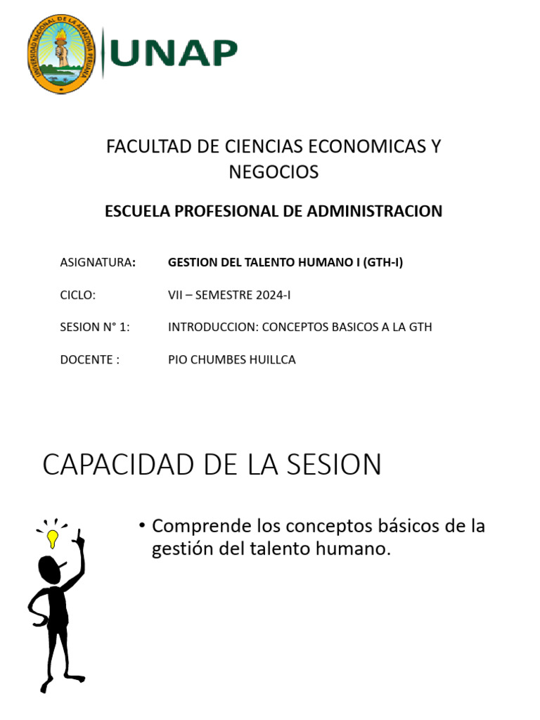 Sesion 1, Conceptos Basicos | PDF | Gestión del talento | Gestión de recursos humanos