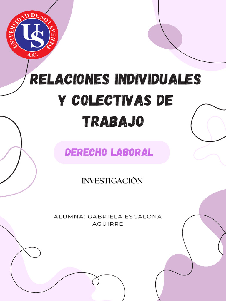Relaciones Individuales y Colectivas de Trabajo | PDF | Derecho laboral | Relaciones laborales
