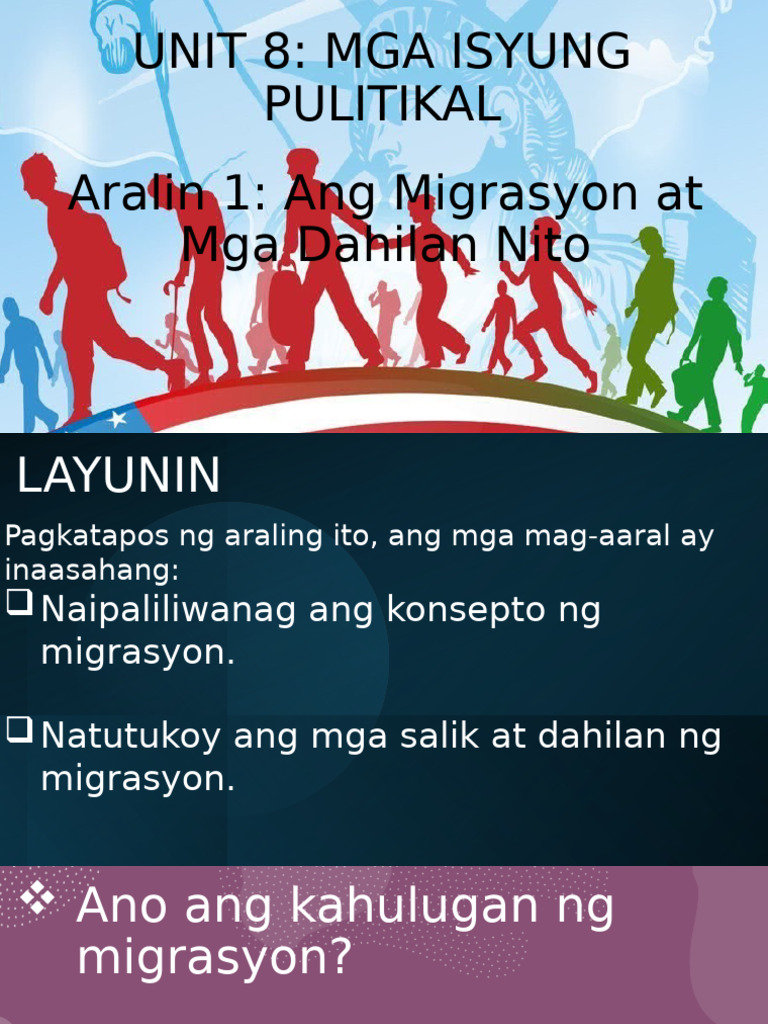 Q2_U8_L1_ MGA ISYUNG PULITIKAL_ANG MIGRASYON_0 | PDF