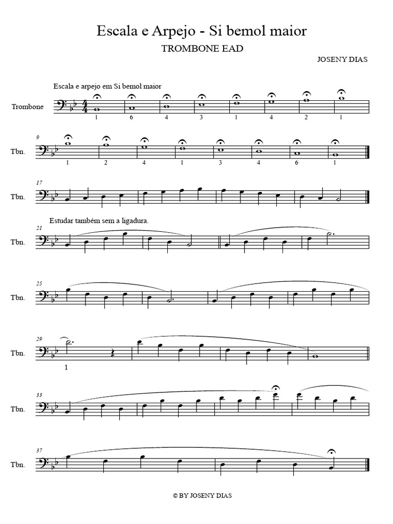 Escala e Arpejo - Si Bemol Maior | PDF