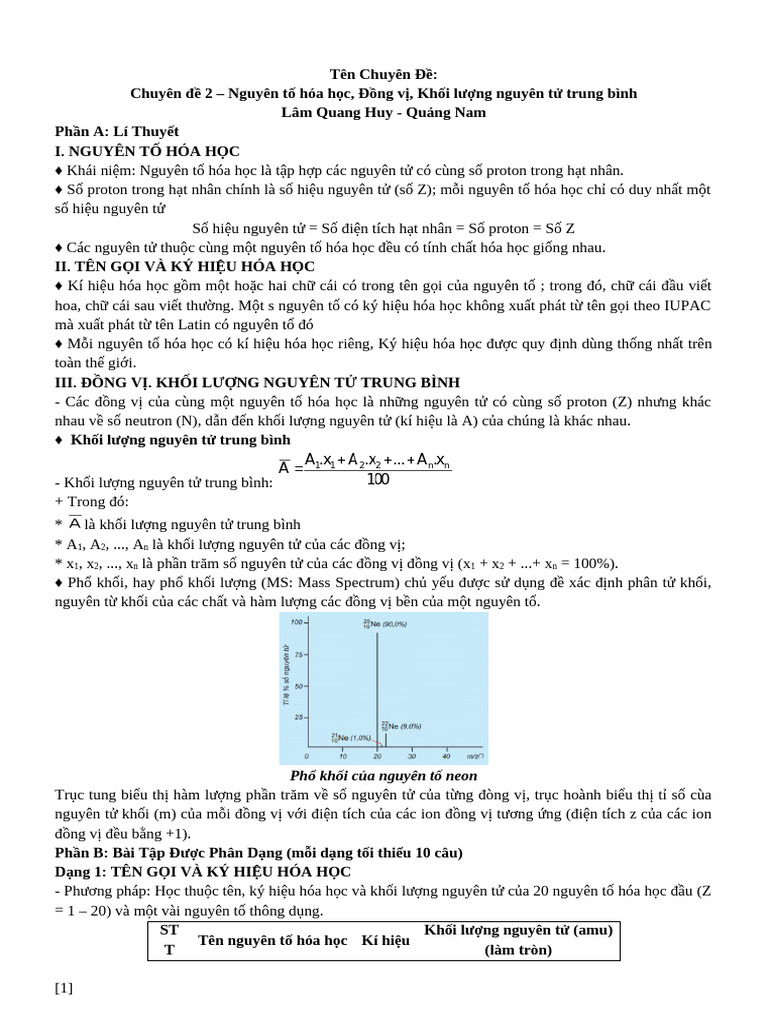 Chuyên Đề 2 - Nthh, Đv, Ntk Tb | PDF