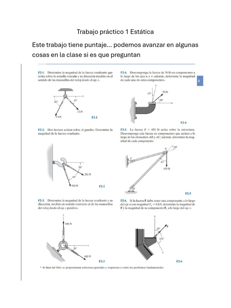 TP 1 Estática 2024 | PDF