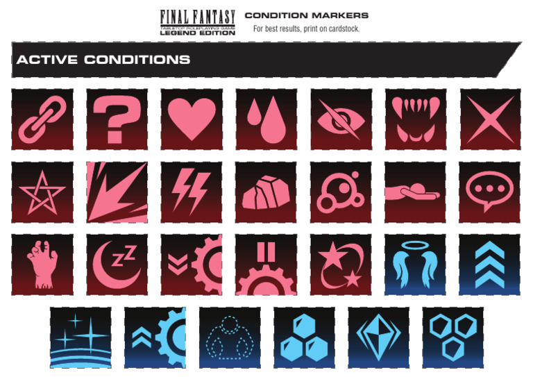 Condition Markers for Cardstock Printing | PDF