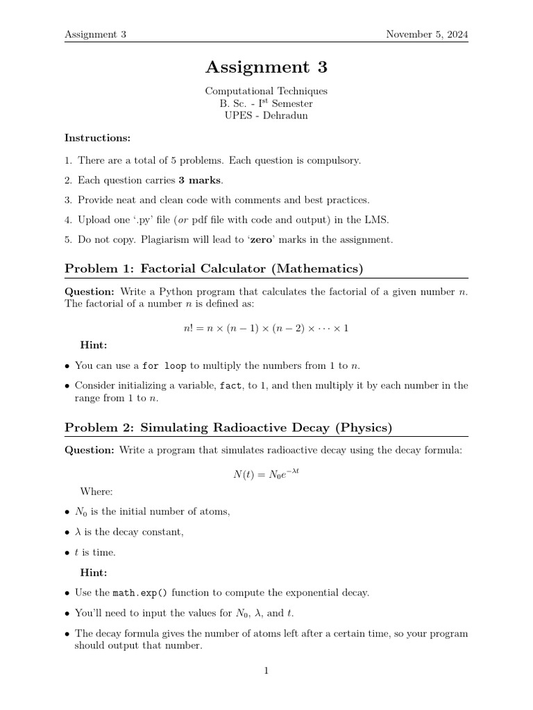 Assignment_3 | PDF | Weight | Exponential Function