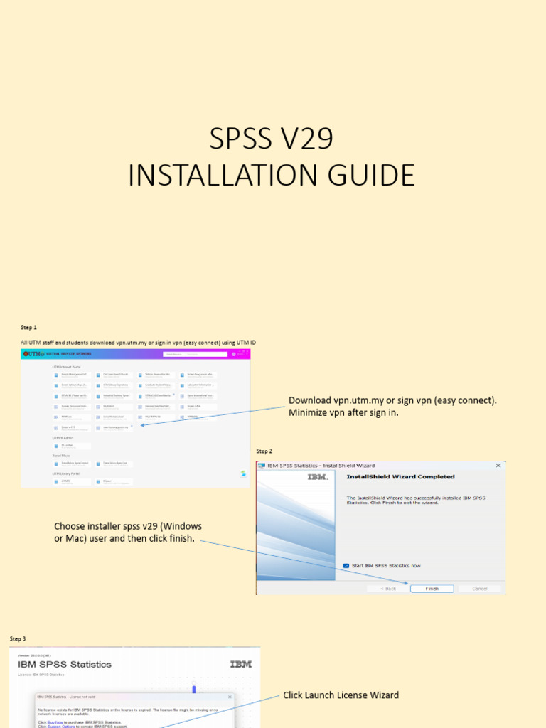 SPSS v29 Installation Guide | PDF