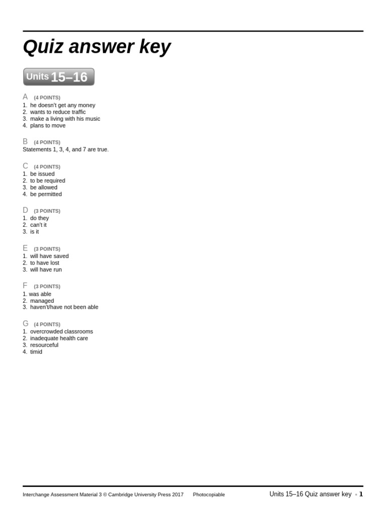 IC5_L3_WQ_U15to16_Key | PDF