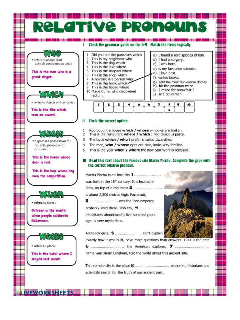 Relative pronouns | PDF