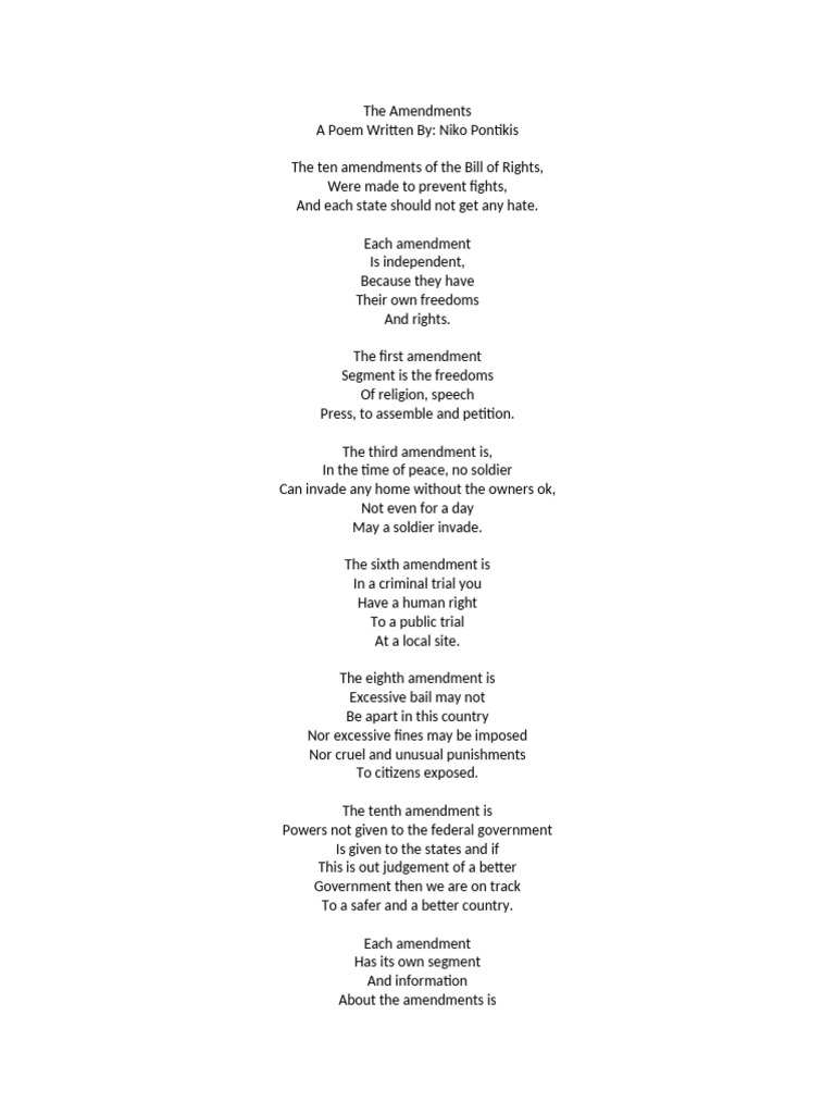 amendments poem without bg | PDF
