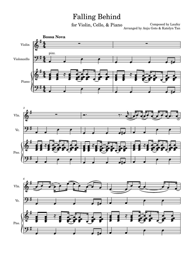 Falling Behind Violin Ver | PDF | European Musical Instruments | String ...