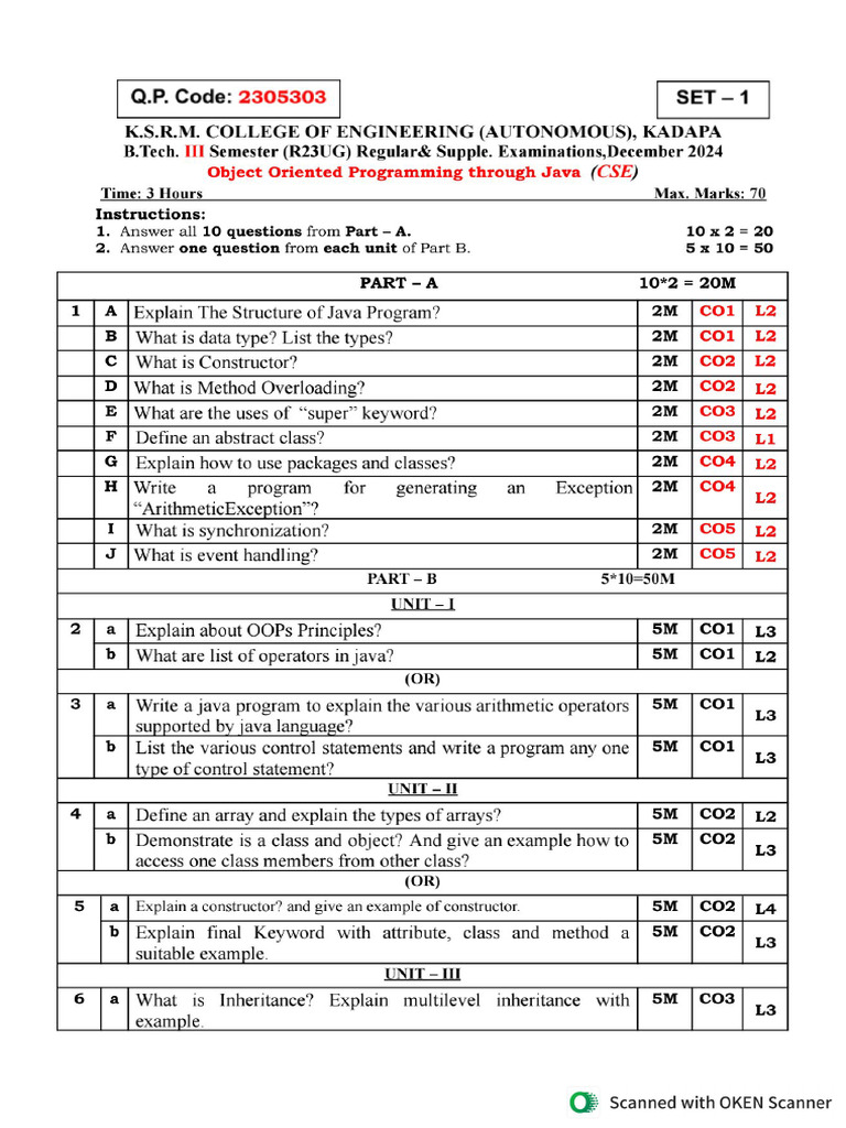 Java All Model Papers | PDF