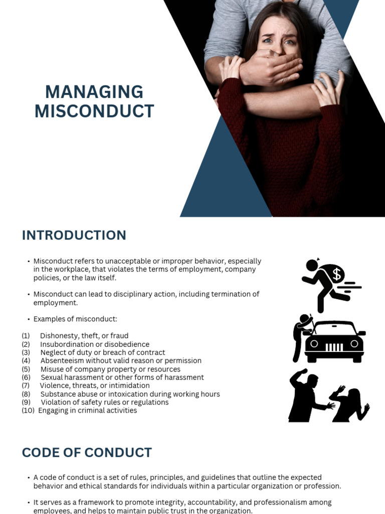 MANAGING MISCONDUCT (2) | PDF | Harassment | Sexual Harassment