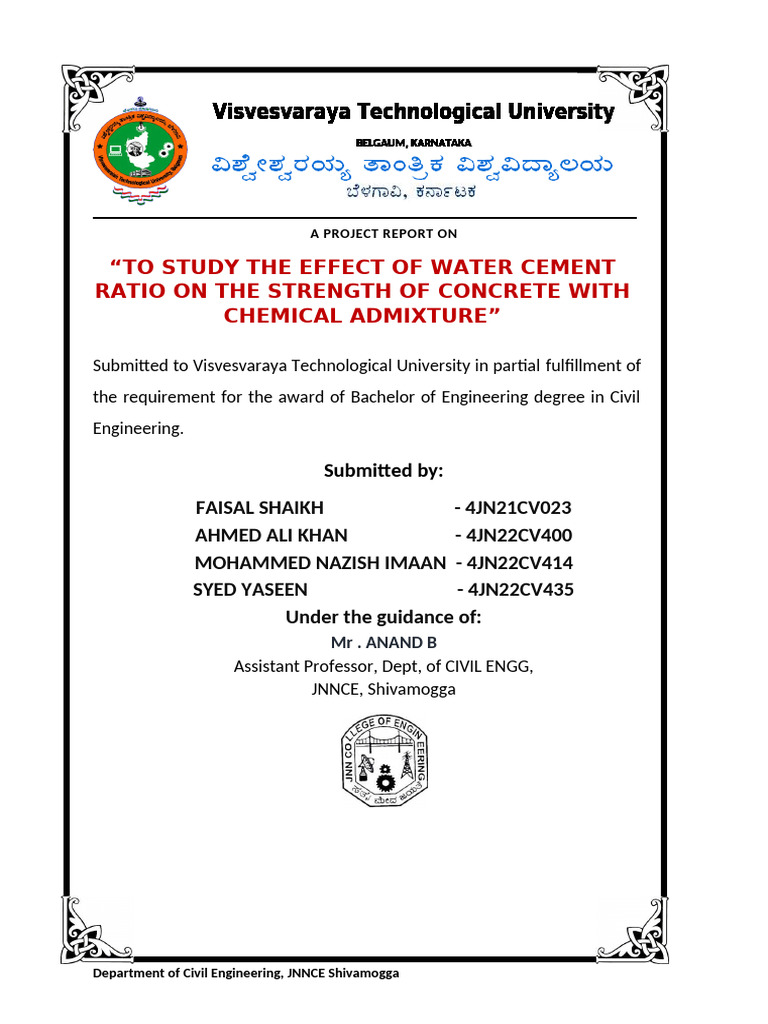 PROJECT PHASE 1 REPORT | PDF | Concrete | Structural Engineering