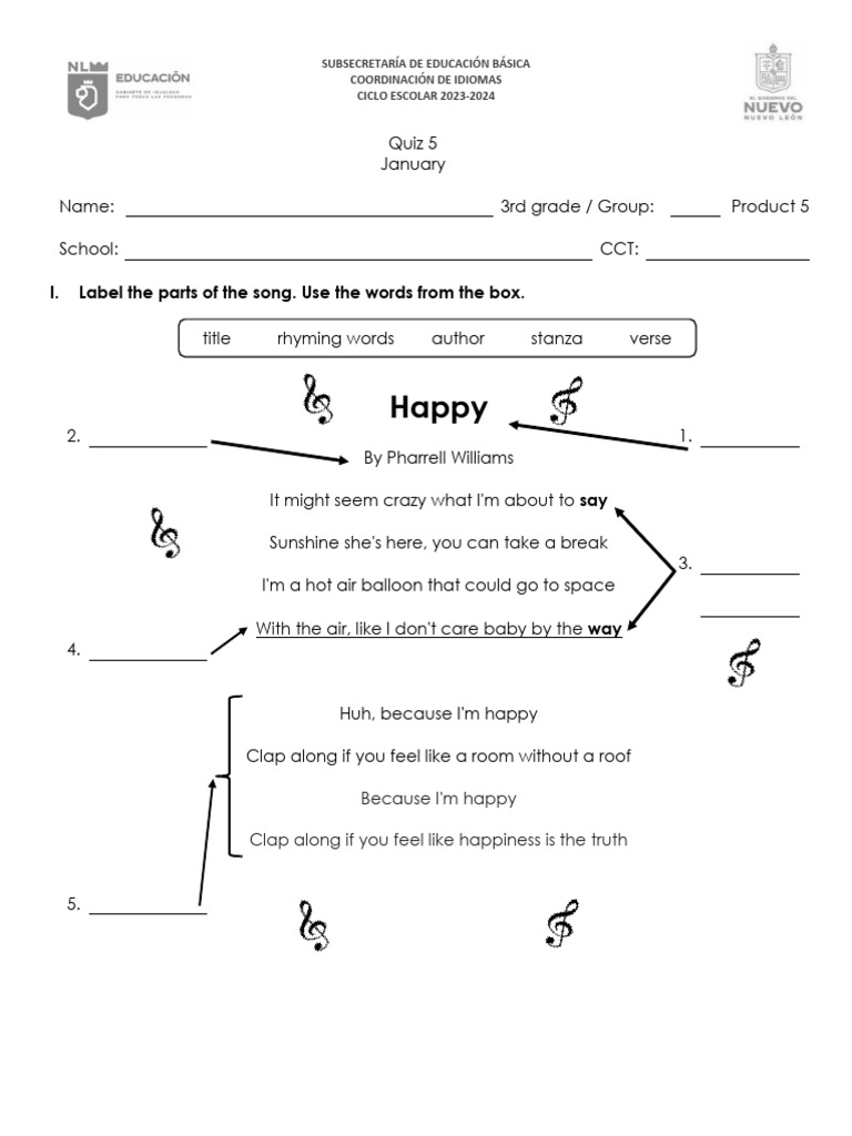3rd Grade Quiz Product 5 January | PDF