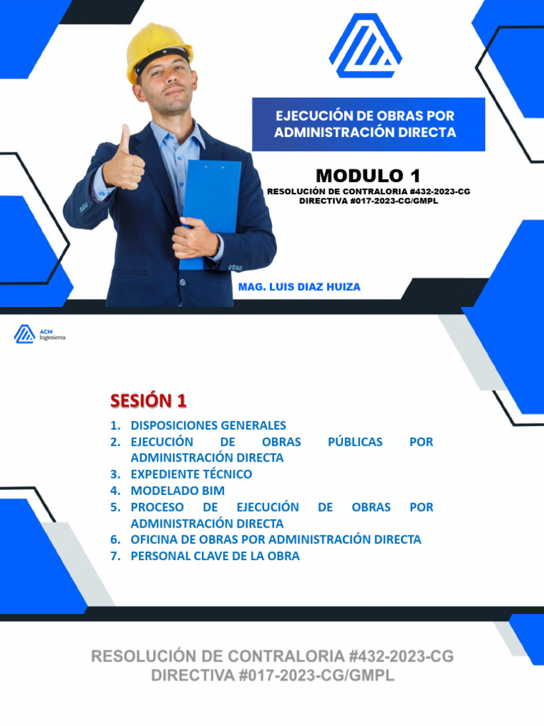 Modulo 1 Adm. Directa | PDF | Presupuesto | Ingeniero civil