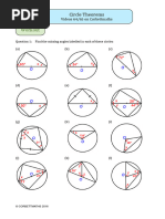 Circle Theorems Practice Questions | PDF | Circle | Euclid