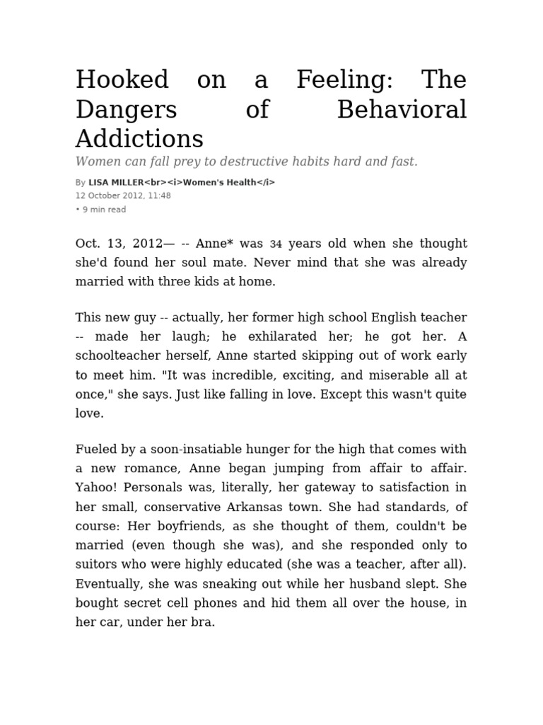 Hooked_on_a_Feeling | PDF | Substance Abuse | Mental Disorder