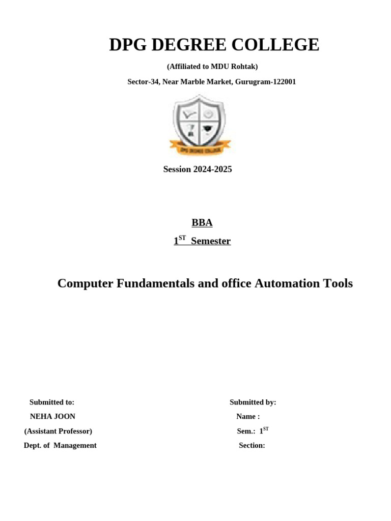 Front_page_of_Practical_file_computer | PDF
