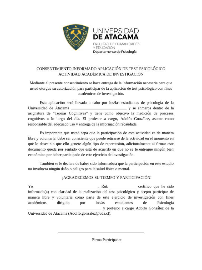 Consentimiento Informado | PDF