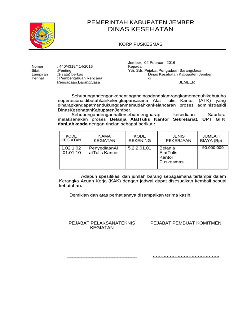 Contoh Kak Atk | PDF